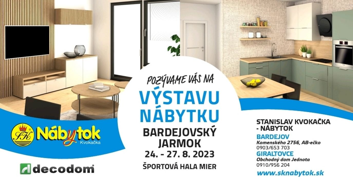 VÝSTAVA NÁBYTKU Športova Hala Mier Bardejov | LocalOn